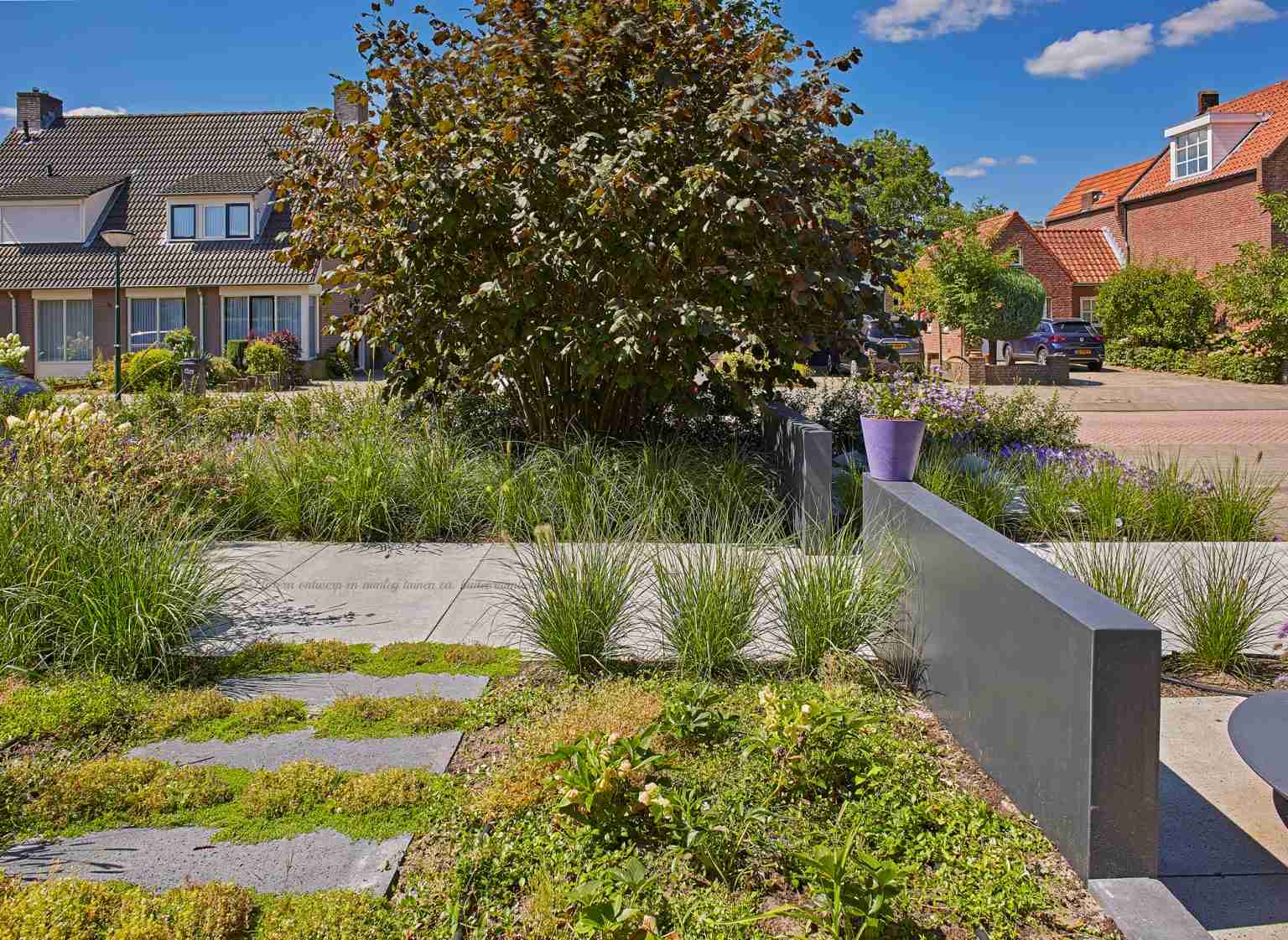 Tuinontwerp: kleurrijke voortuin | Ontdek het project hier!